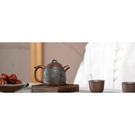 Handmade Qinzhou Nixing Pottery Teapot Bai Fu