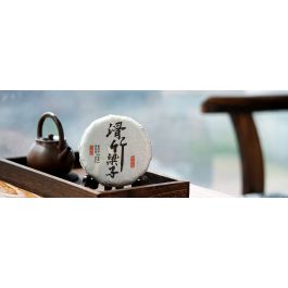 Hua Zhu Liang Zi Ancient Tree Raw Pu-erh Cake Tea 100g