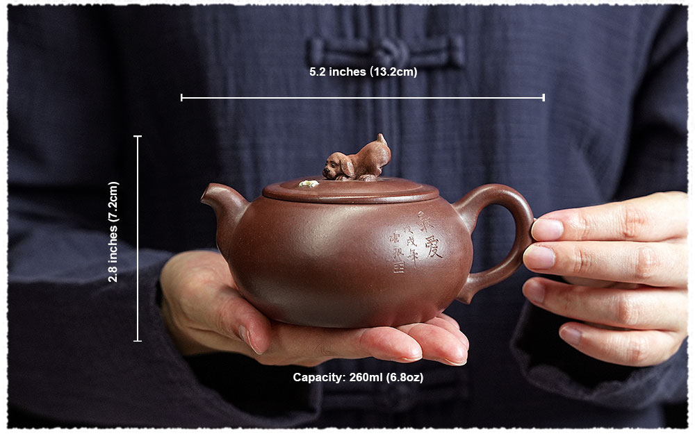 Handmade Puppy Yixing Zisha Teapot